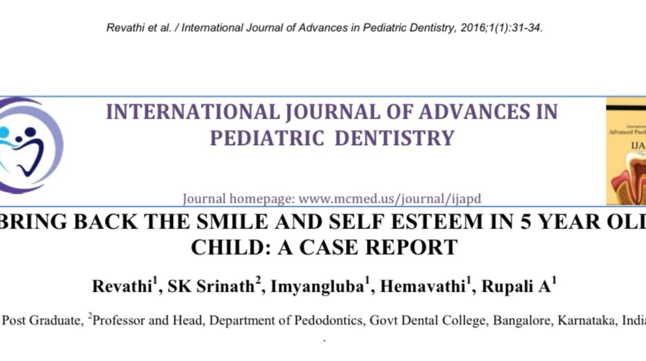 Publications of Dr Revathi