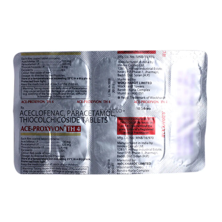 Ace-Proxyvon TH 4 Tablet - Uses, Dosage, Side Effects, Price ...