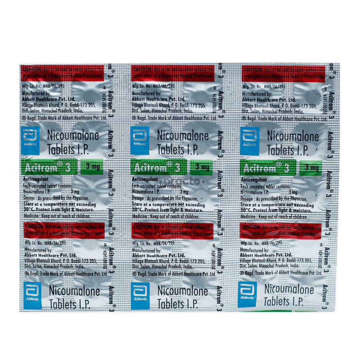 Acitrom 3 mg Tablet - Uses, Dosage, Side Effects, Price, Composition ...