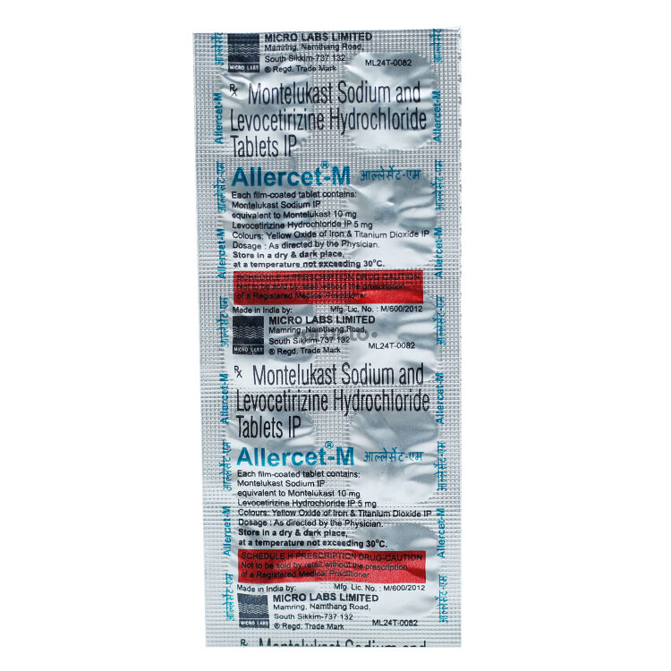 Allercet M Kid Tablet - Uses, Dosage, Side Effects, Price, Composition ...