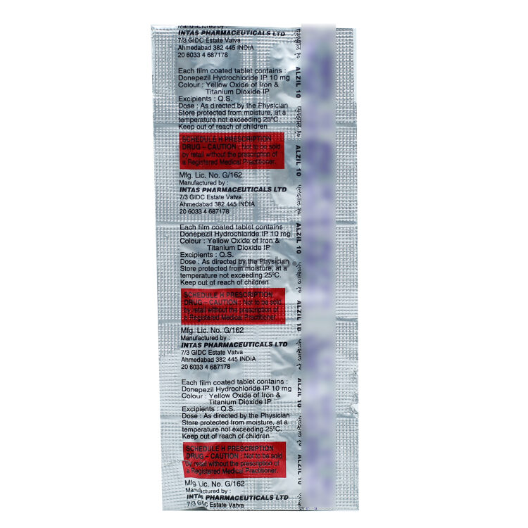 Alzil 10 MG Tablet - Uses, Dosage, Side Effects, Price, Composition ...