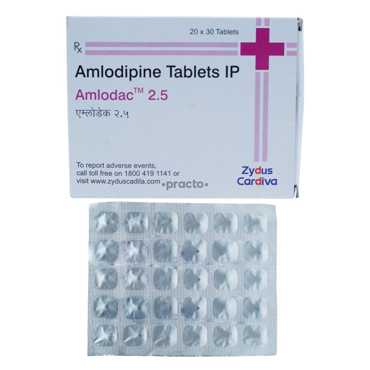 Amlodac 2.5 MG Tablet - Uses, Dosage, Side Effects, Price, Composition ...