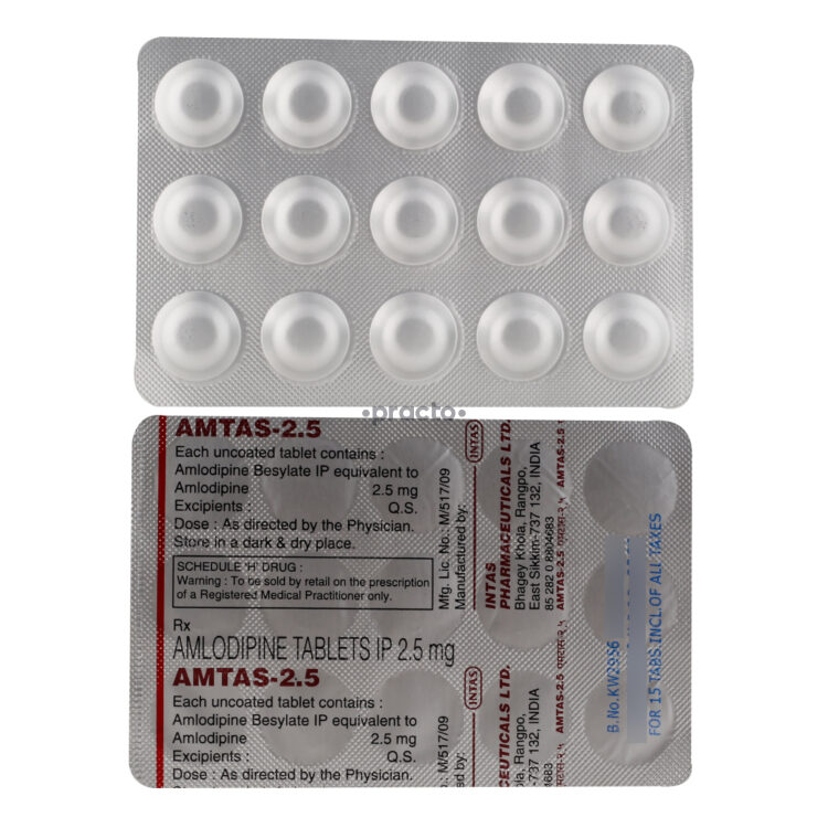 Amtas 2.5 MG Tablet - Uses, Dosage, Side Effects, Price, Composition ...