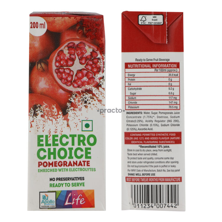Apollo Pharmacy Apollo Life Electro Choice Pomegranate Flavour - Buy ...