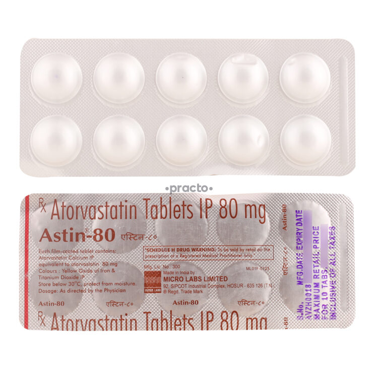 Astin 80 MG Tablet - Uses, Dosage, Side Effects, Price, Composition ...