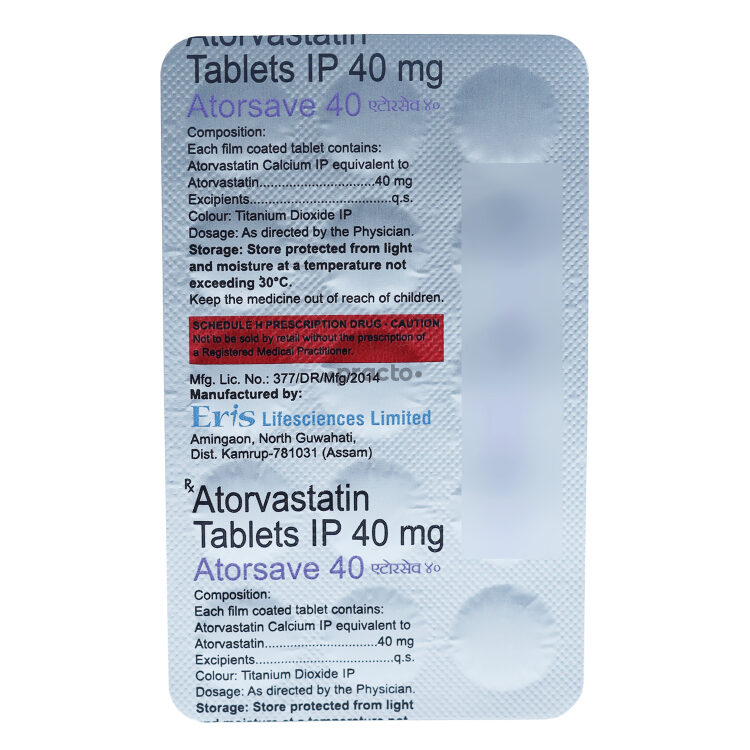 Atorsave 40 MG Tablet - Uses, Dosage, Side Effects, Price, Composition ...