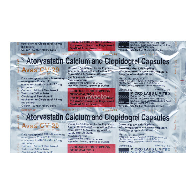 Avas CV 20 Capsule - Uses, Dosage, Side Effects, Price, Composition ...