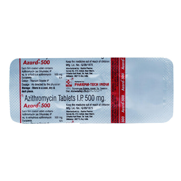 Azard 500 mg Tablet - Uses, Dosage, Side Effects, Price, Composition ...