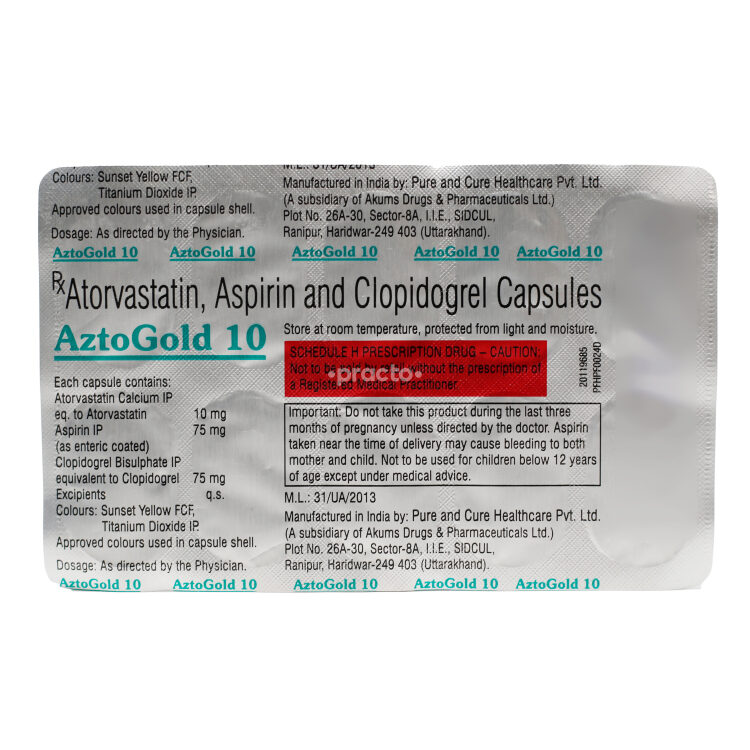 AztoGold 10 Capsule - Uses, Dosage, Side Effects, Price, Composition ...