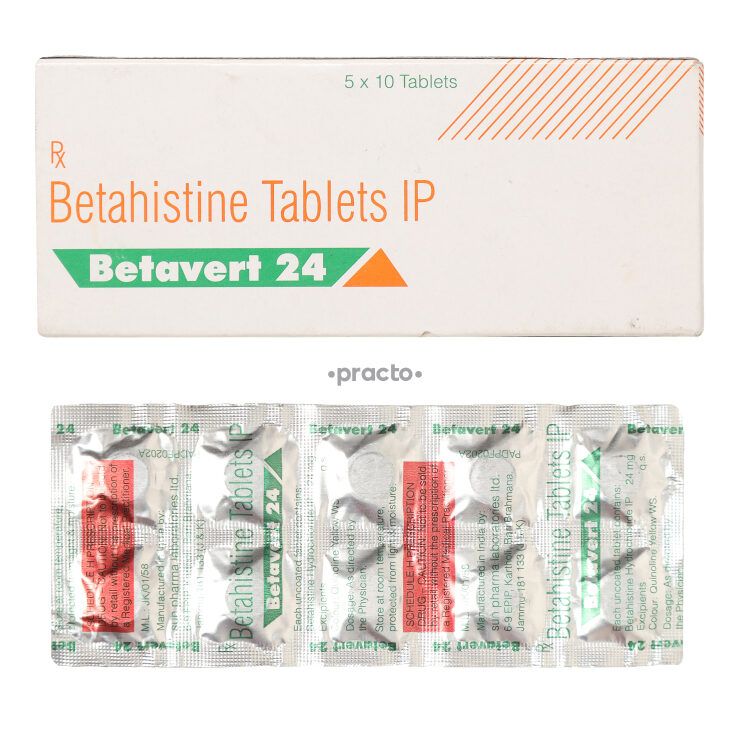 Betavert 24 MG Tablet - Uses, Dosage, Side Effects, Price, Composition | Practo
