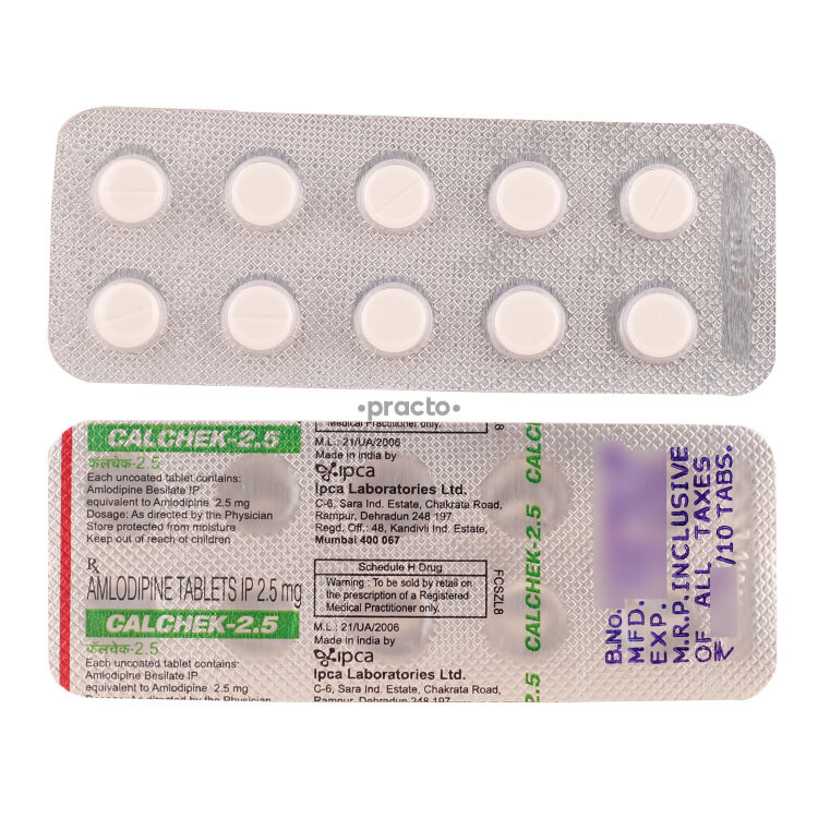 Calchek 2.5 MG Tablet - Uses, Dosage, Side Effects, Price, Composition ...