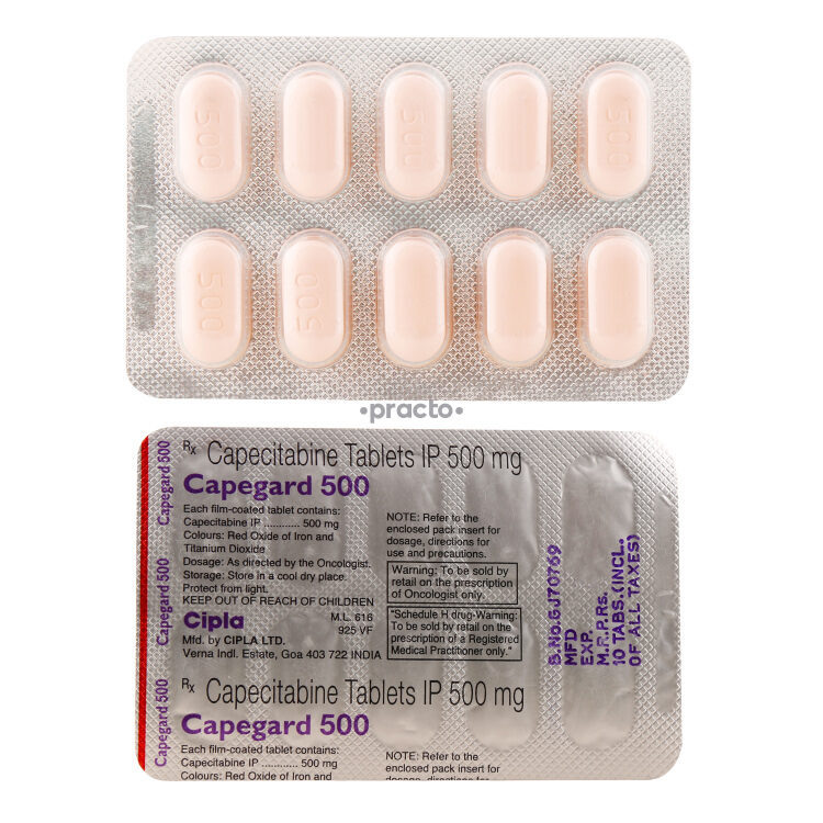 Capegard 500 mg Tablet - Uses, Dosage, Side Effects, Price, Composition ...