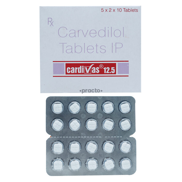 Cardivas 12.5 MG Tablet - Uses, Dosage, Side Effects, Price ...