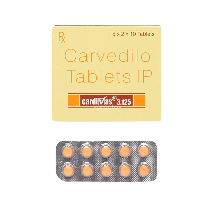 Cardivas 3.125 MG Tablet - Uses, Dosage, Side Effects, Price ...