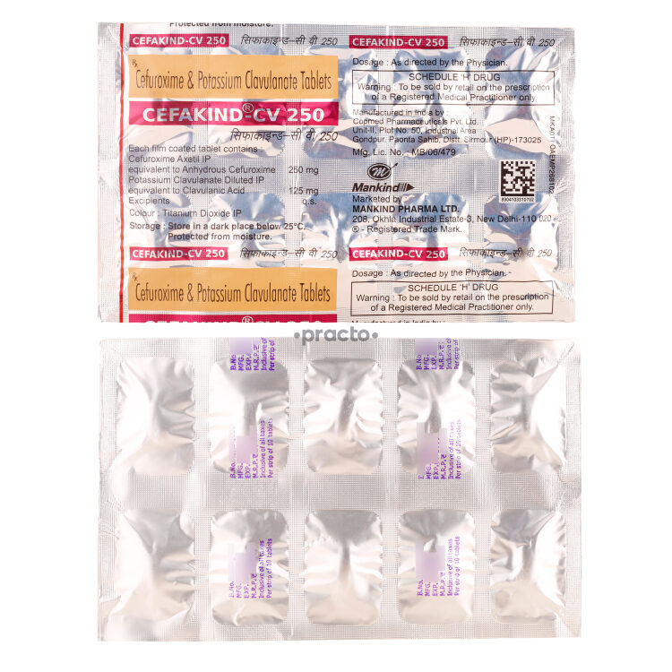 Cefakind CV (250/125 mg) Tablet - Uses, Dosage, Side Effects, Price ...