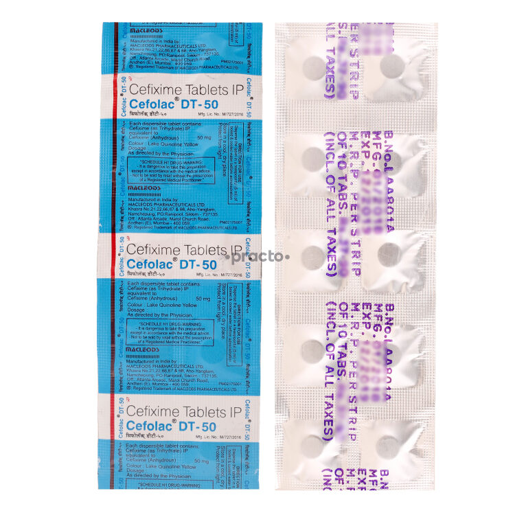 Cefolac 50 MG Tablet DT - Uses, Dosage, Side Effects, Price ...