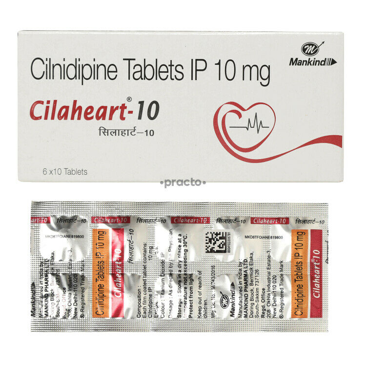 Cilaheart 10 MG Tablet - Uses, Dosage, Side Effects, Price, Composition | Practo