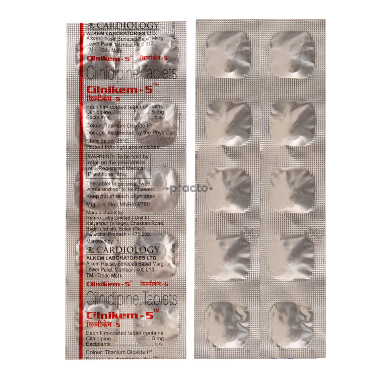 Cilnikem 5 MG Tablet - Uses, Dosage, Side Effects, Price, Composition ...