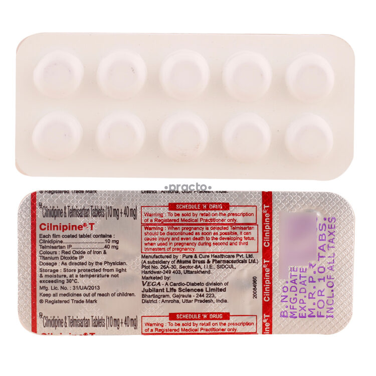 Cilnipine-T Tablet - Uses, Dosage, Side Effects, Price, Composition ...