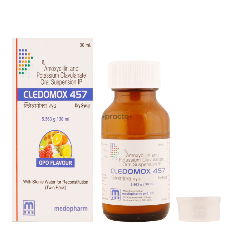 Cledomox 457 Dry Syrup - Uses, Dosage, Side Effects, Price, Composition ...