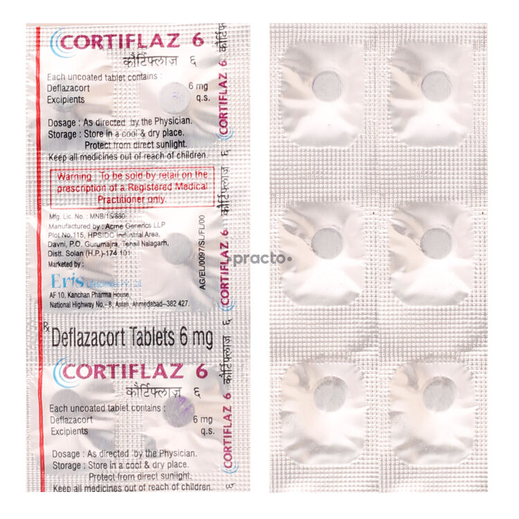 Cortiflaz 6 MG Tablet - Uses, Dosage, Side Effects, Price, Composition ...