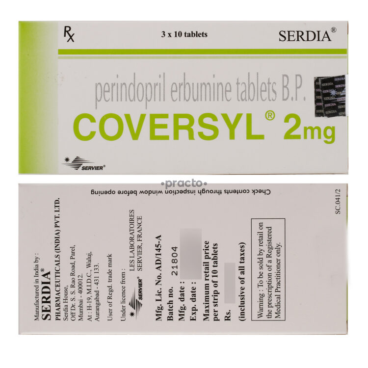 Coversyl 2 mg Tablet - Uses, Dosage, Side Effects, Price, Composition | Practo