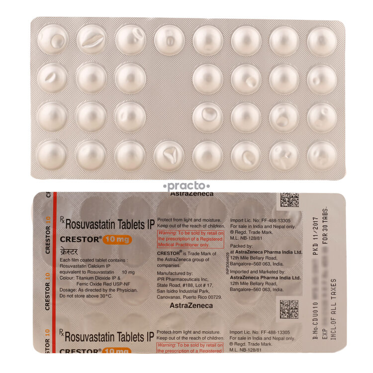 Crestor 10 MG Tablet - Uses, Dosage, Side Effects, Price, Composition ...