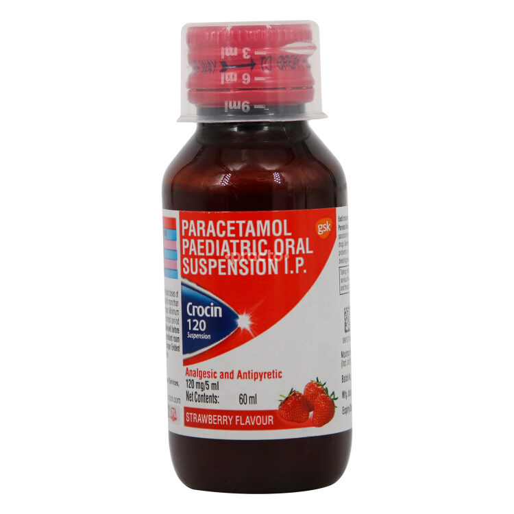 Crocin 120 Suspension (Strawberry Flavor) - Uses, Dosage, Side Effects ...