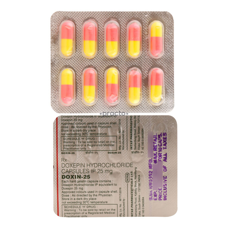 Doxin 25 mg Capsule - Uses, Dosage, Side Effects, Price, Composition ...