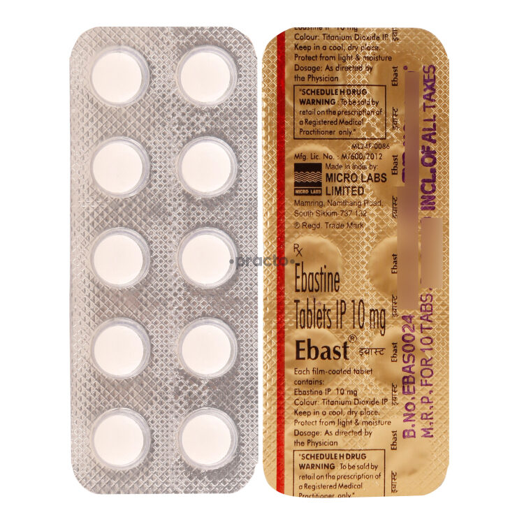 Ebast 10 Tablet - Uses, Dosage, Side Effects, Price, Composition | Practo