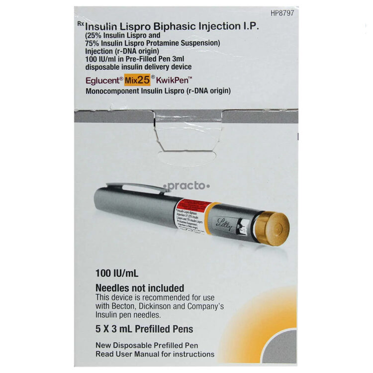Eglucent Mix 25 Kwikpen - Uses, Dosage, Side Effects, Price, Composition | Practo