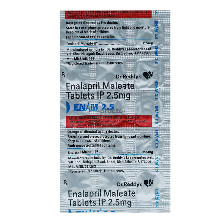 Enam 2.5 MG Tablet - Uses, Dosage, Side Effects, Price, Composition ...