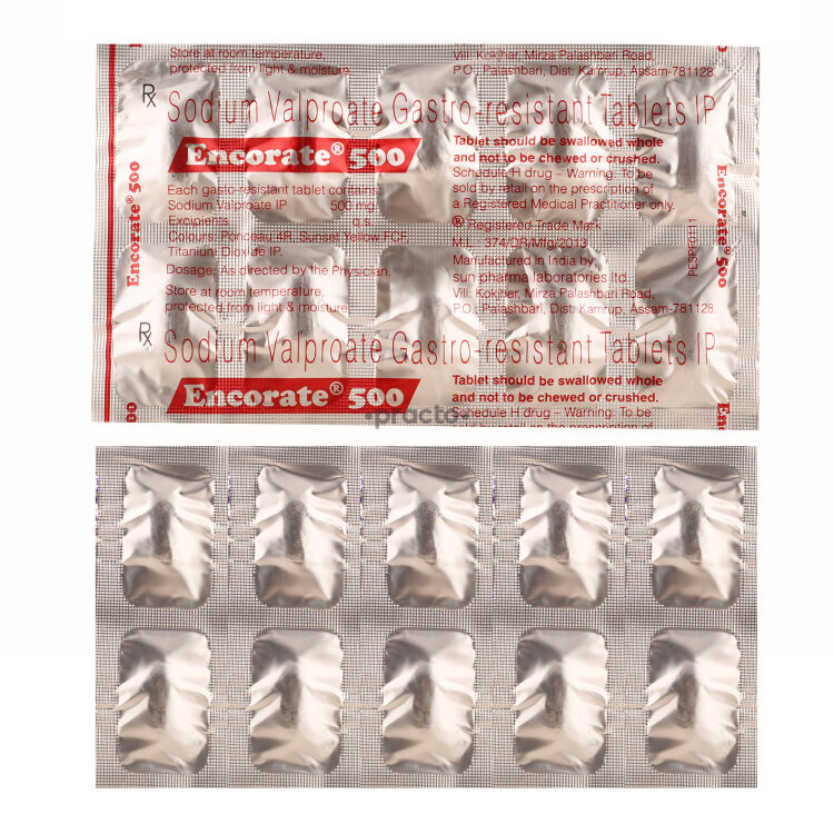 Encorate 500 MG Tablet - Uses, Dosage, Side Effects, Price, Composition ...