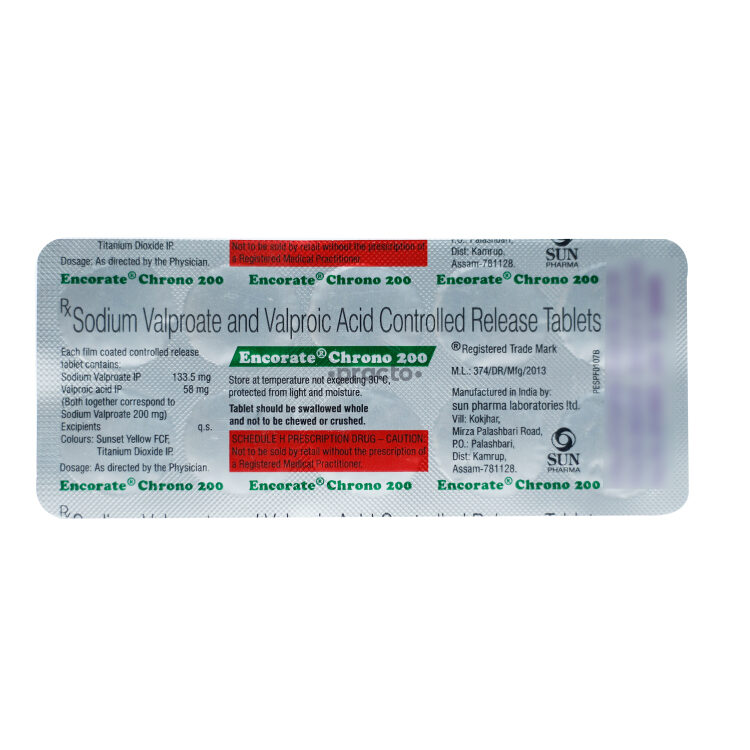 Encorate Chrono 200 Tablet - Uses, Dosage, Side Effects, Price ...