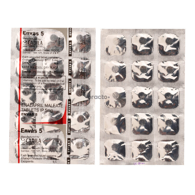 Envas 5 MG Tablet - Uses, Dosage, Side Effects, Price, Composition | Practo