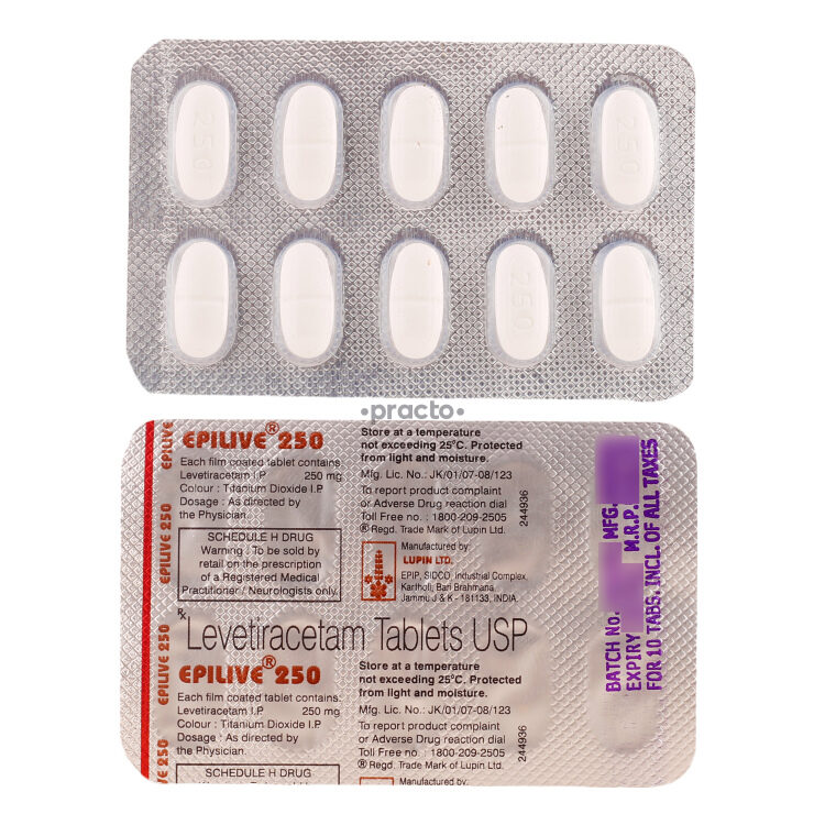 Epilive 250 MG Tablet - Uses, Dosage, Side Effects, Price, Composition ...