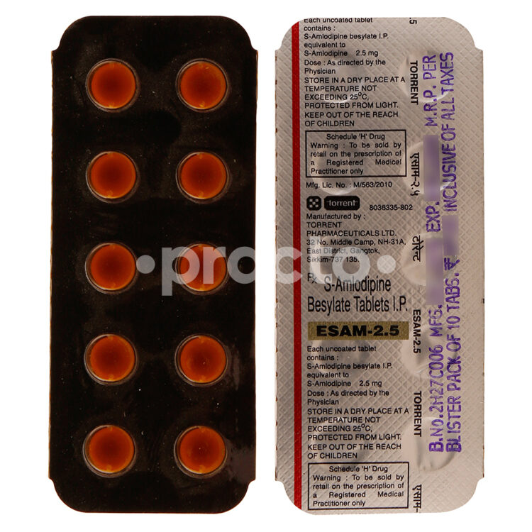 Esam 2.5 MG Tablet - Uses, Dosage, Side Effects, Price, Composition ...