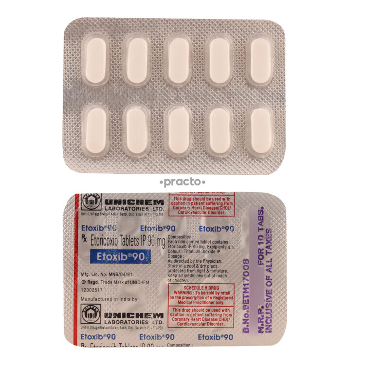 Etoxib 90 MG Tablet - Uses, Dosage, Side Effects, Price, Composition | Practo