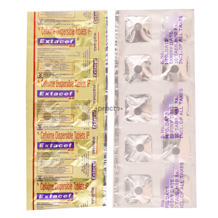 Extacef 50 MG Tablet - Uses, Dosage, Side Effects, Price, Composition ...