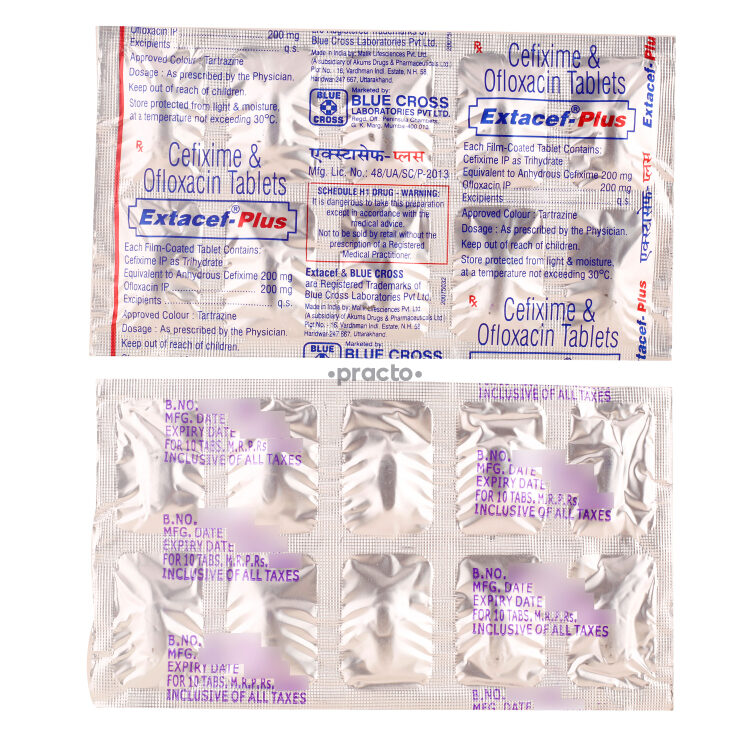 Extacef Plus (200/200 mg) Tablet - Uses, Dosage, Side Effects, Price ...