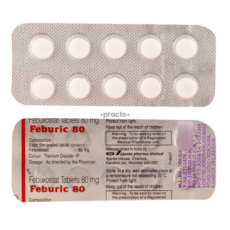 Feburic 80 MG Tablet - Uses, Dosage, Side Effects, Price, Composition ...