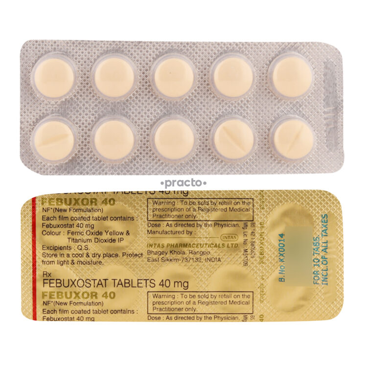 Febuxor 40 MG Tablet Uses Dosage Side Effects Price Composition 