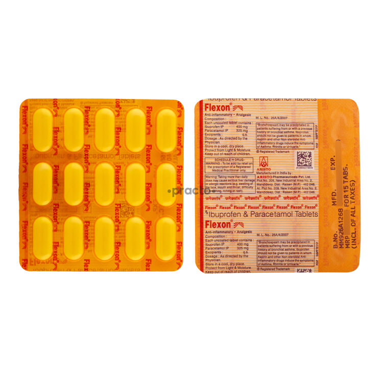 Flexon Tablet - Uses, Dosage, Side Effects, Price, Composition | Practo