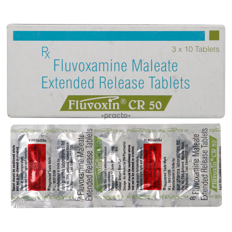 Fluvoxin 50 mg Tablet CR - Uses, Dosage, Side Effects, Price ...
