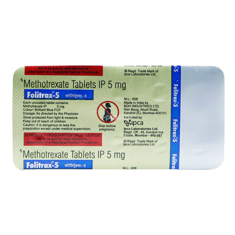 Folitrax 5 MG Tablet - Uses, Dosage, Side Effects, Price, Composition ...