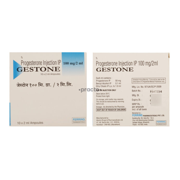 Gestone 100 MG Injection - Uses, Dosage, Side Effects, Price ...