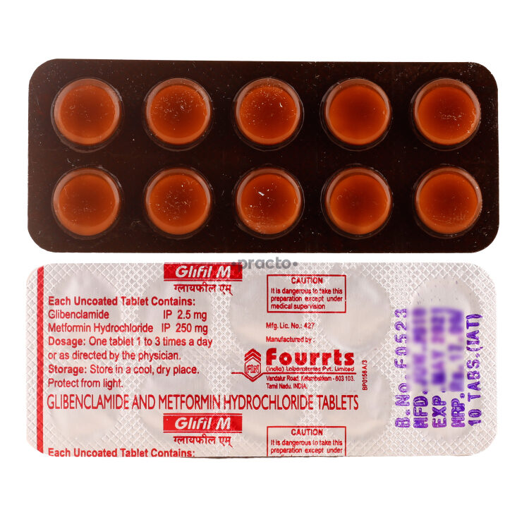 Glifil M Tablet - Uses, Dosage, Side Effects, Price, Composition | Practo