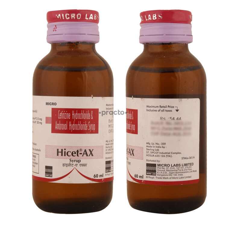 Hicet AX Syrup - Uses, Dosage, Side Effects, Price, Composition | Practo