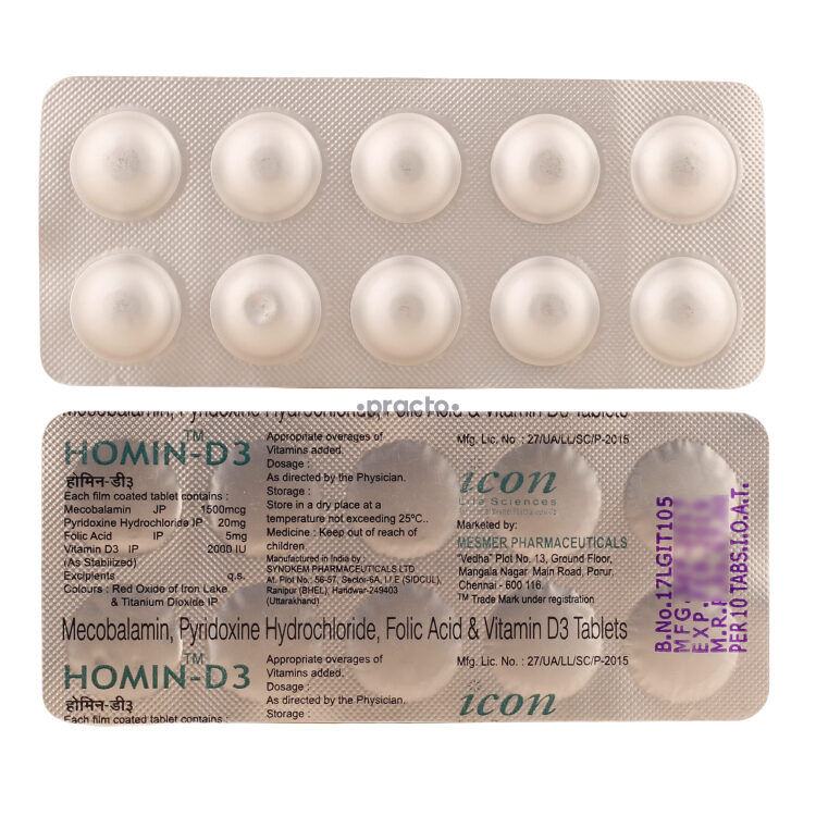 Icon Life Sciences Homin-D3 Tablet - Buy Online at Best Price in India ...