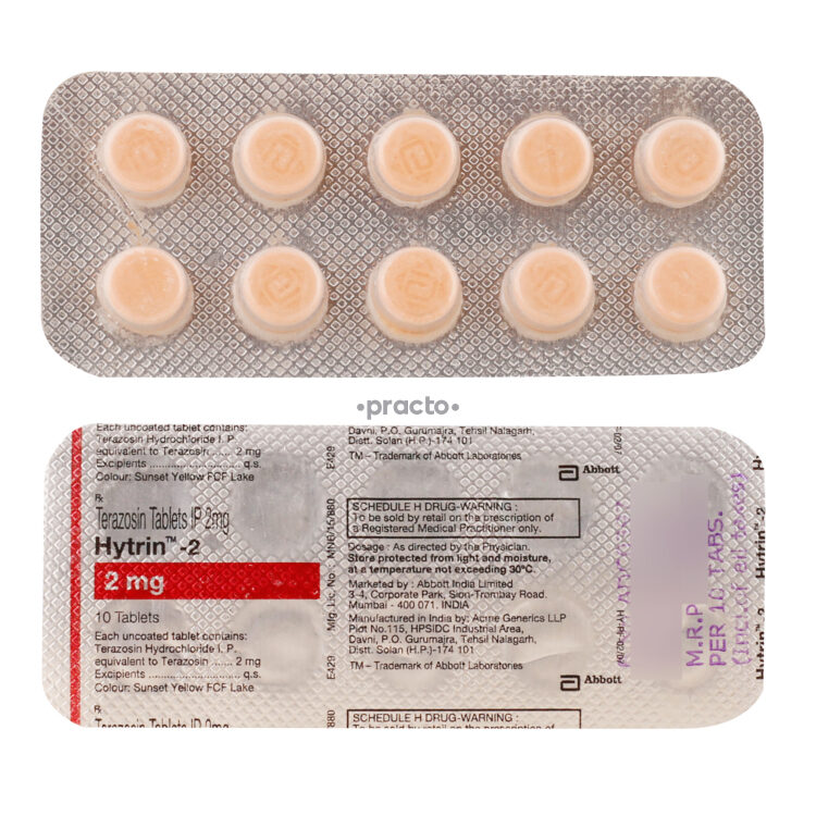 Hytrin 2 mg Tablet - Uses, Dosage, Side Effects, Price, Composition ...